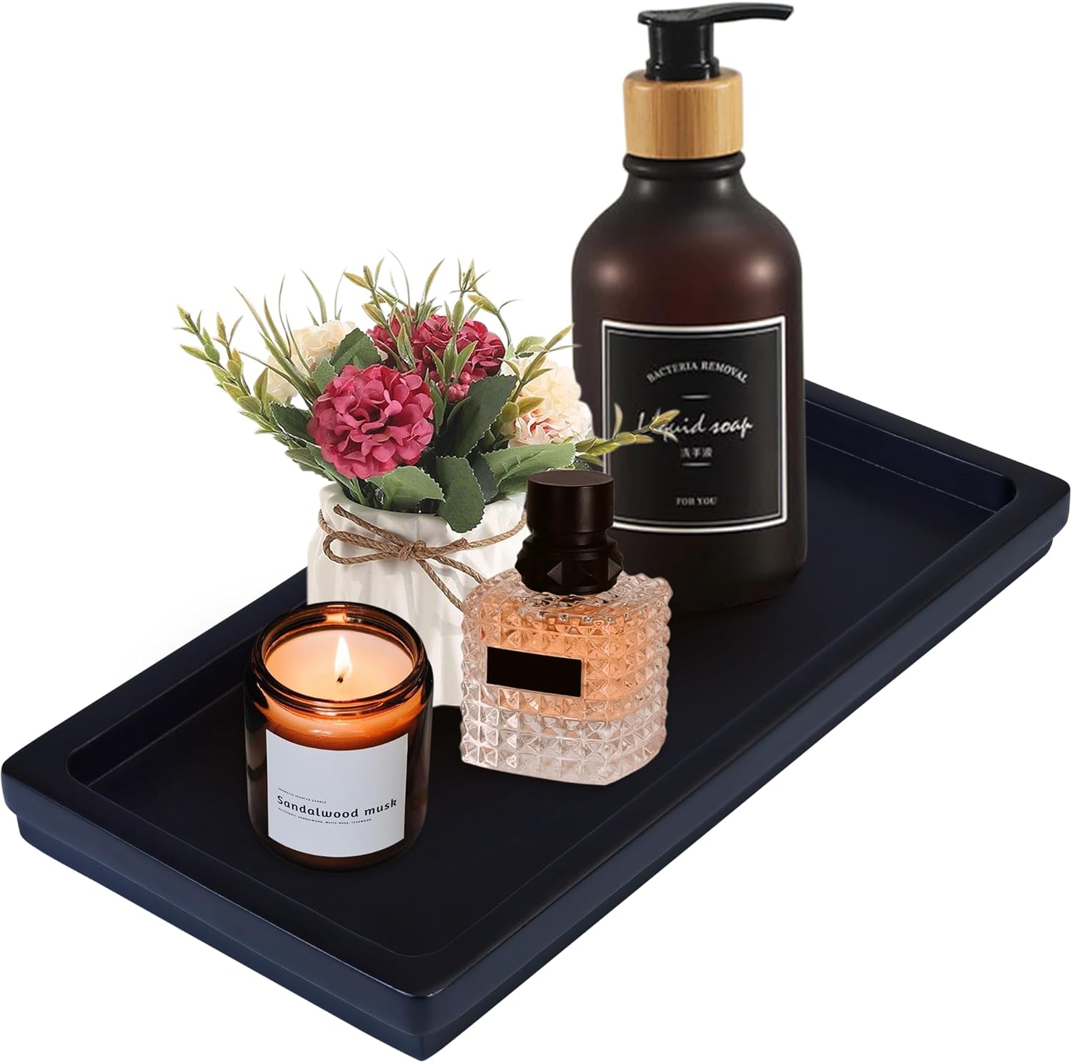 Amazon.com: Acacia Wood Decorative Vanity Tray - 11.8 x 5.9 inches ...