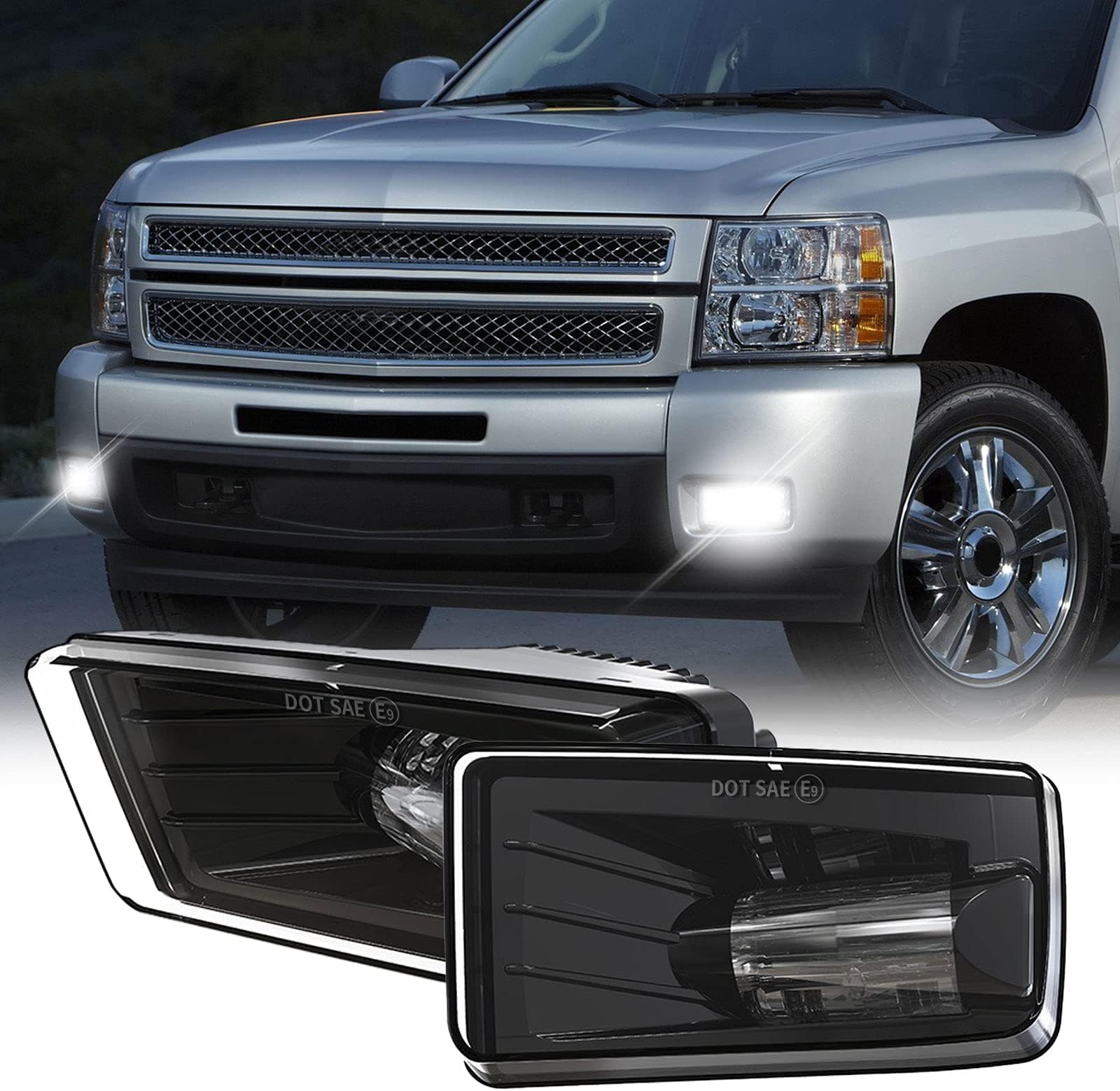 Amazon.com: LED&DRL Fog Lights for 2007-2015 Chevy Silverado Suburban ...