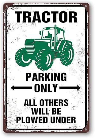 Amazon.com: Tractor Tin Signs Antique Tractor Wall Decor Outdoor ...
