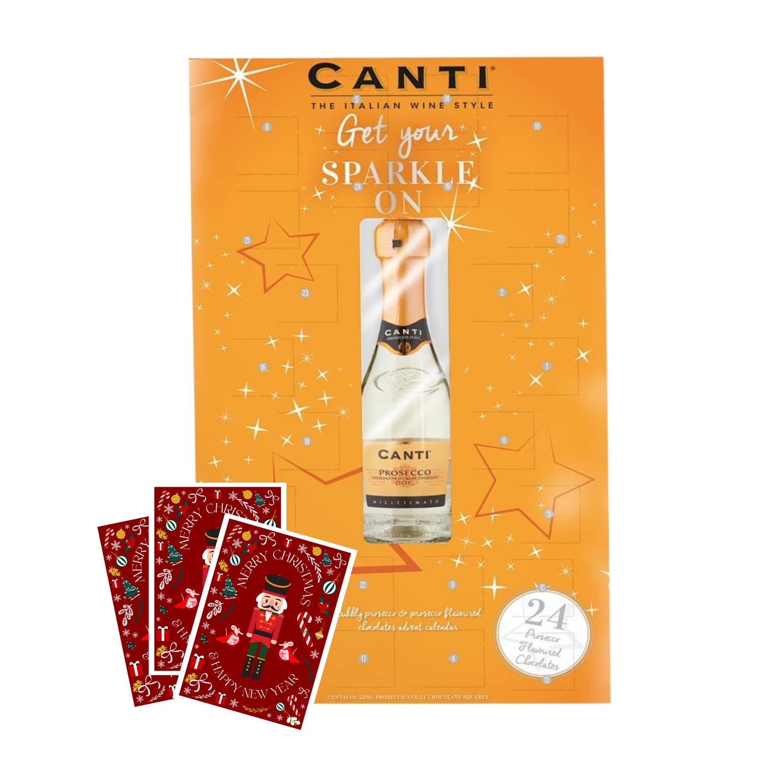 Buy Canti Prosecco Advent 2022-200ml Prosecco DOC and Chocolate Advent ...