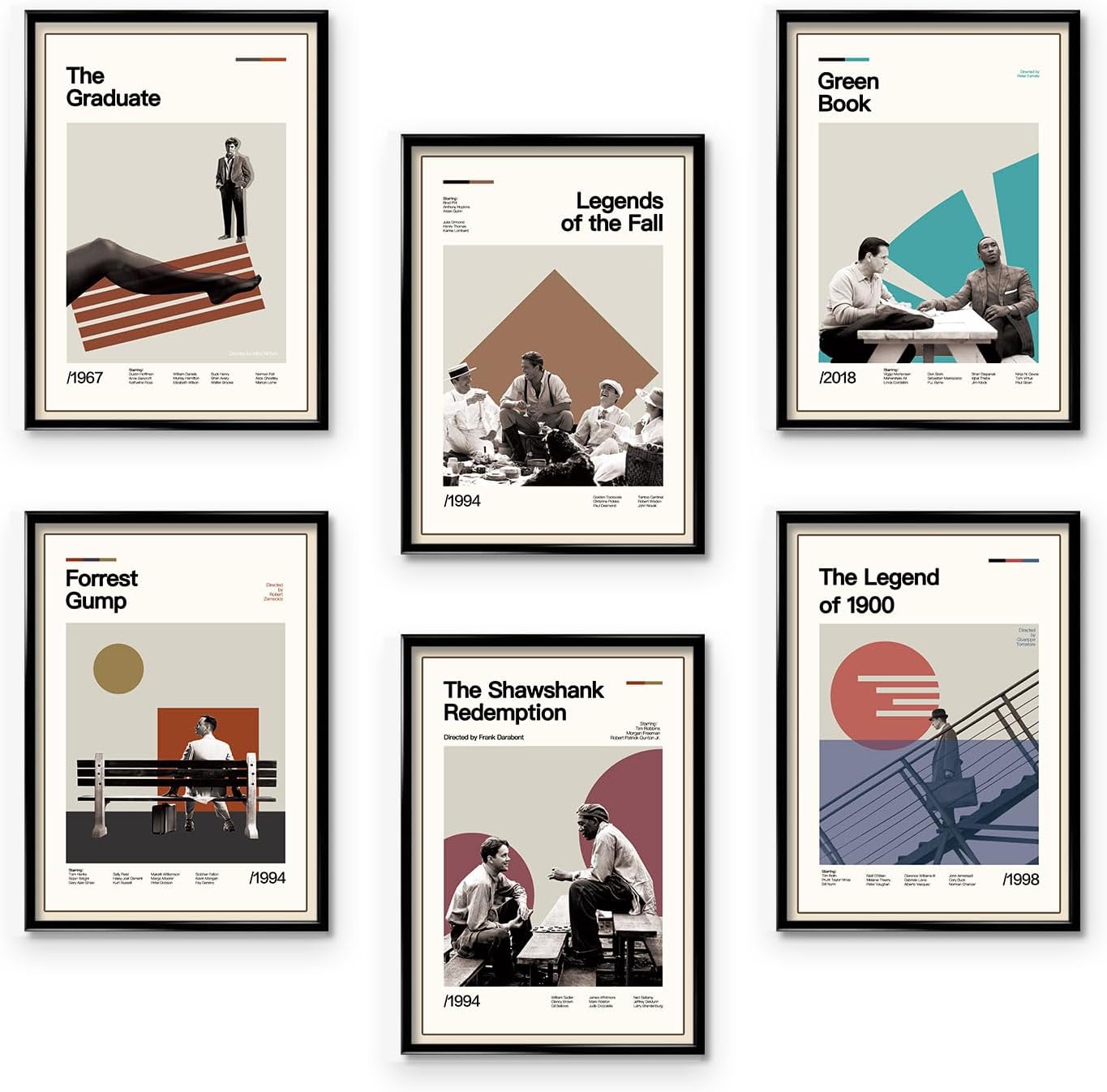 Amazon.com: ManRule Movie Posters -Set of 6 Classic Movie Posters ...