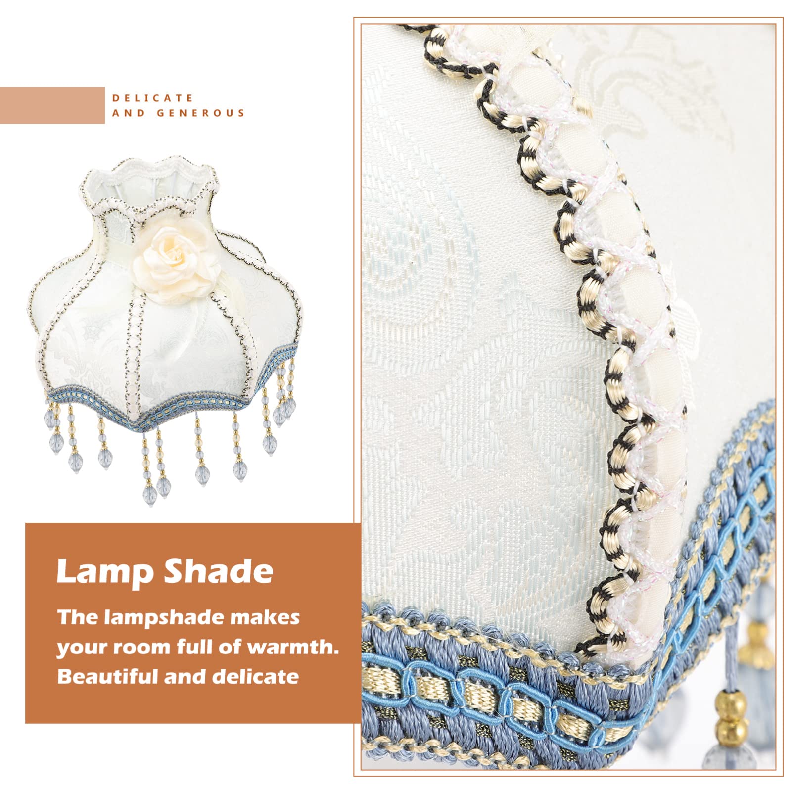 Lurrose Small Lamp Shades Victorian Lamp Shade Fancy Lamp Shades Bell ...