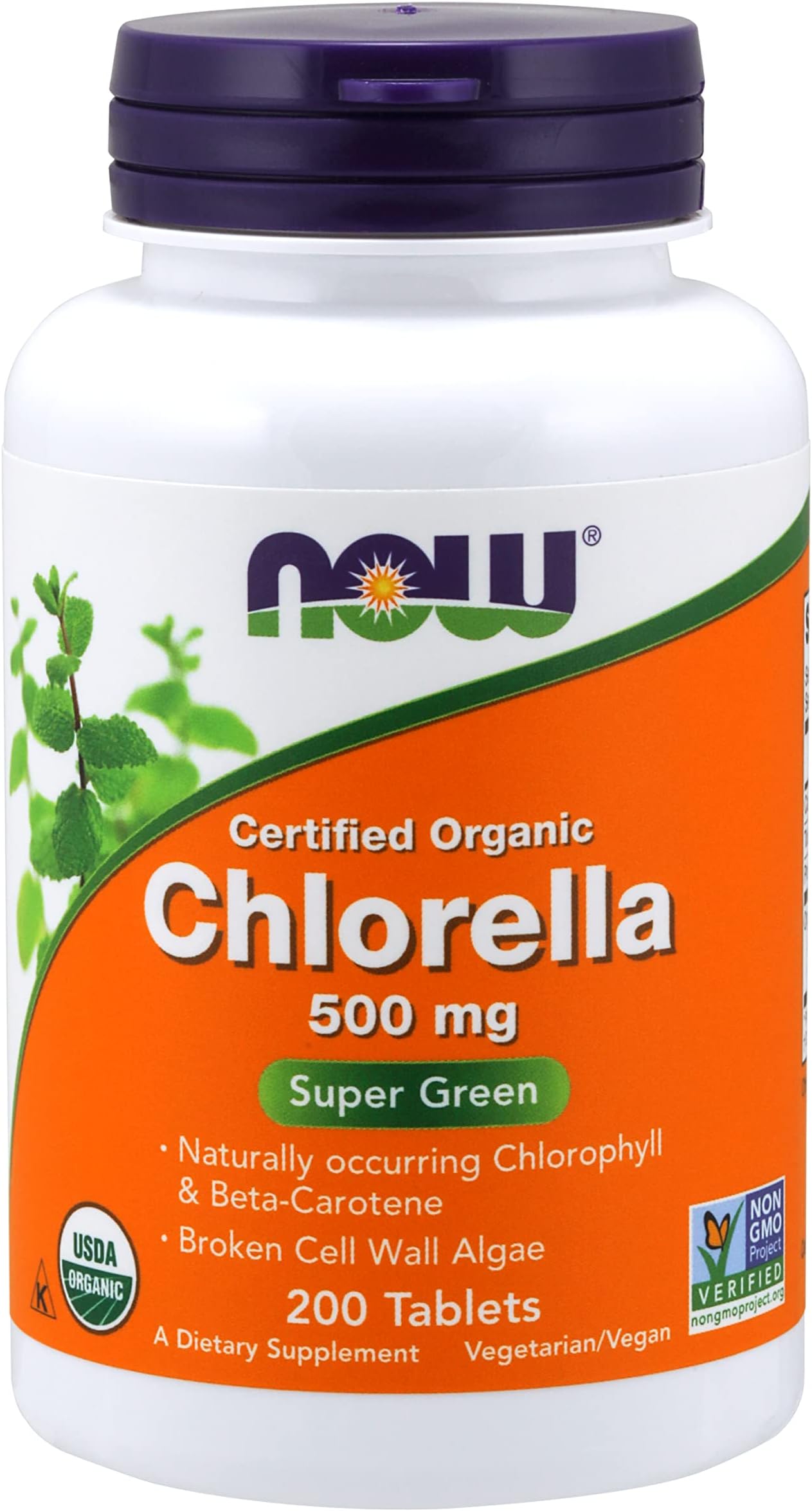 Amazon.com: NOW Foods - Chlorella Green Superfood Certified Organic 500 ...