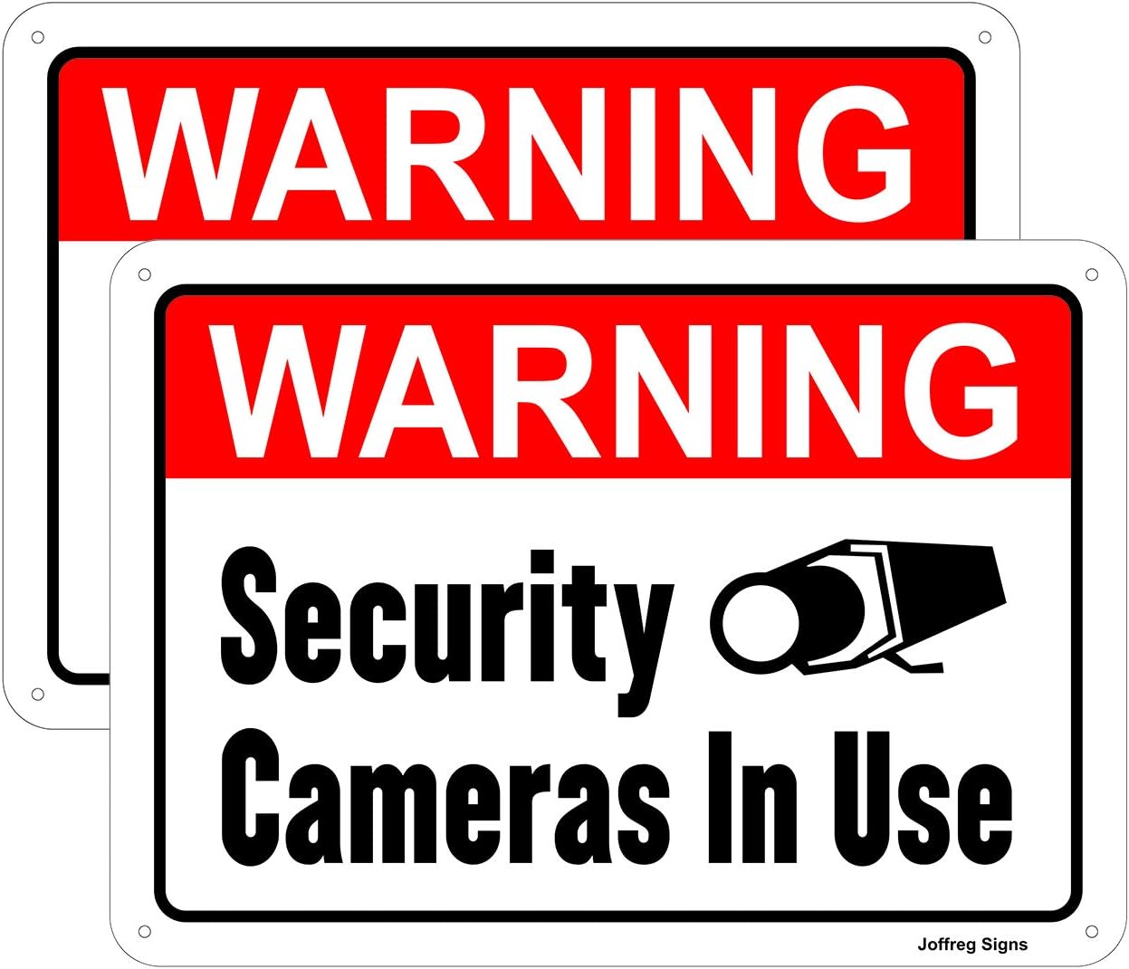 Amazon.com: Joffreg Warning Security Cameras in Use Sign,14 x 10 Inches ...