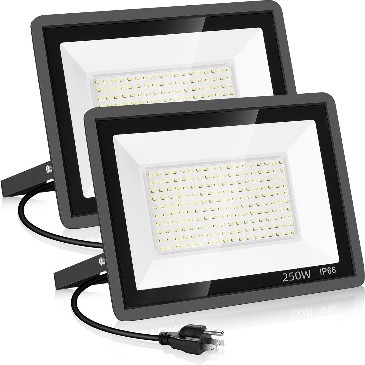YANYCN 2 Pack 250W Led Flood Lights Outdoor,Super Bright 37000LM ...
