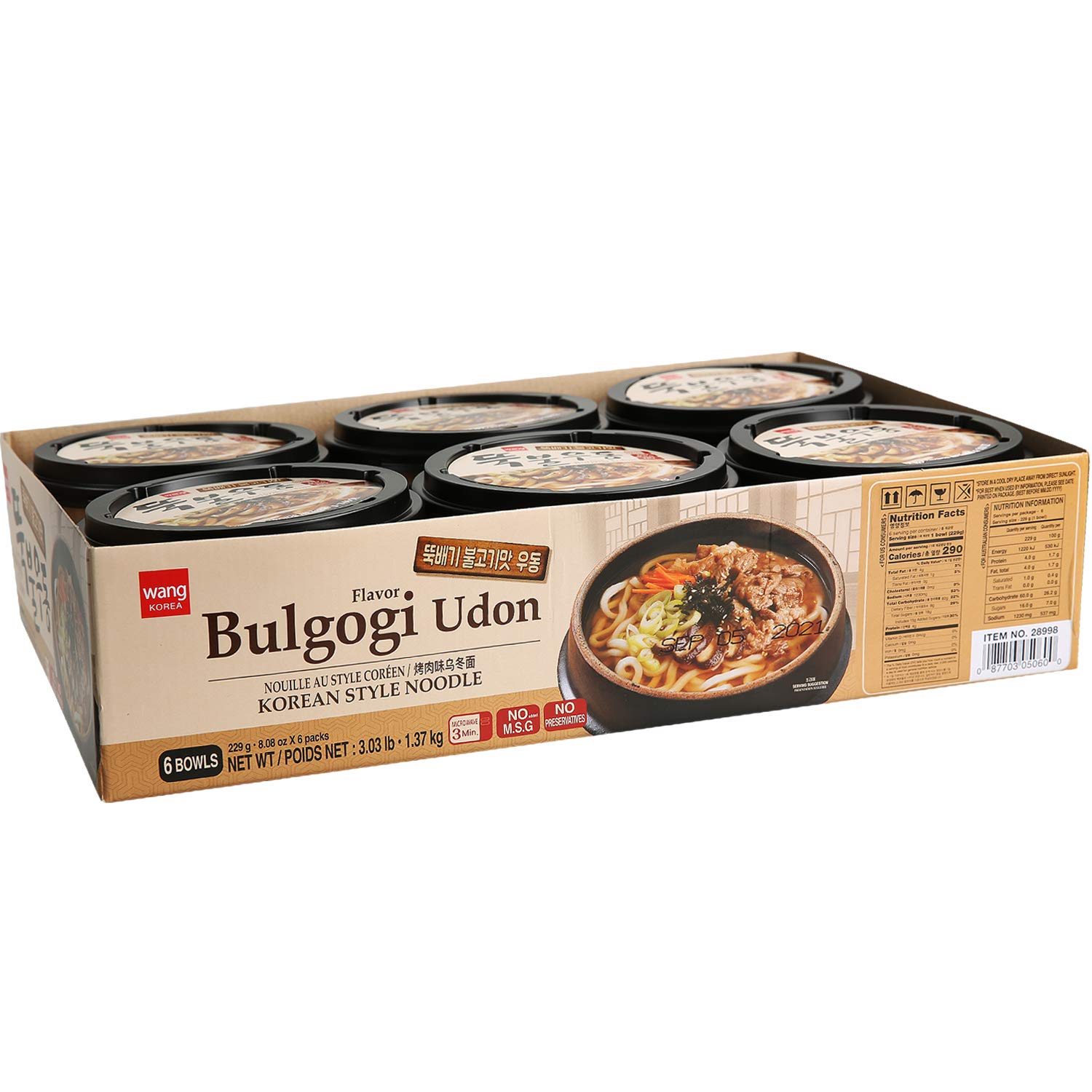 Snapklik.com : Wang Korean BBQ Bulgogi Flavored Udon Noodle Bowl