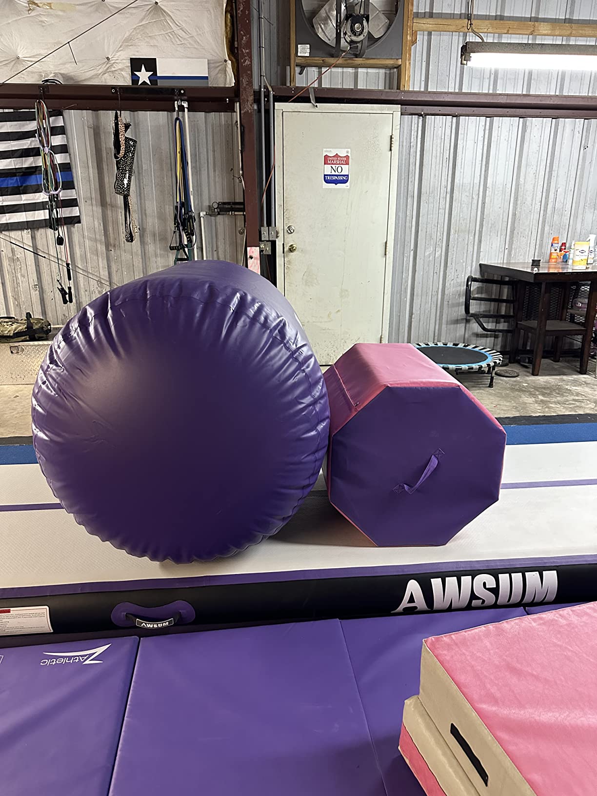 $12/mo - Finance AWSUM Gymnastics Air Roller Tumbling Barrel Back ...