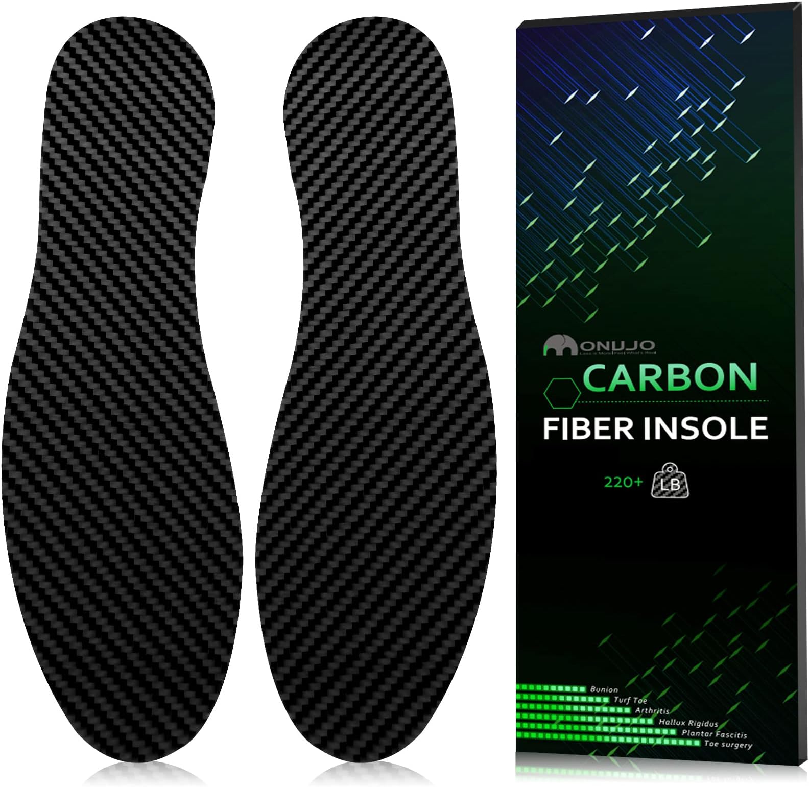 Amazon.com: Carbon Fiber Insole (1 Pair), for Turf Toe, Foot Fractures ...