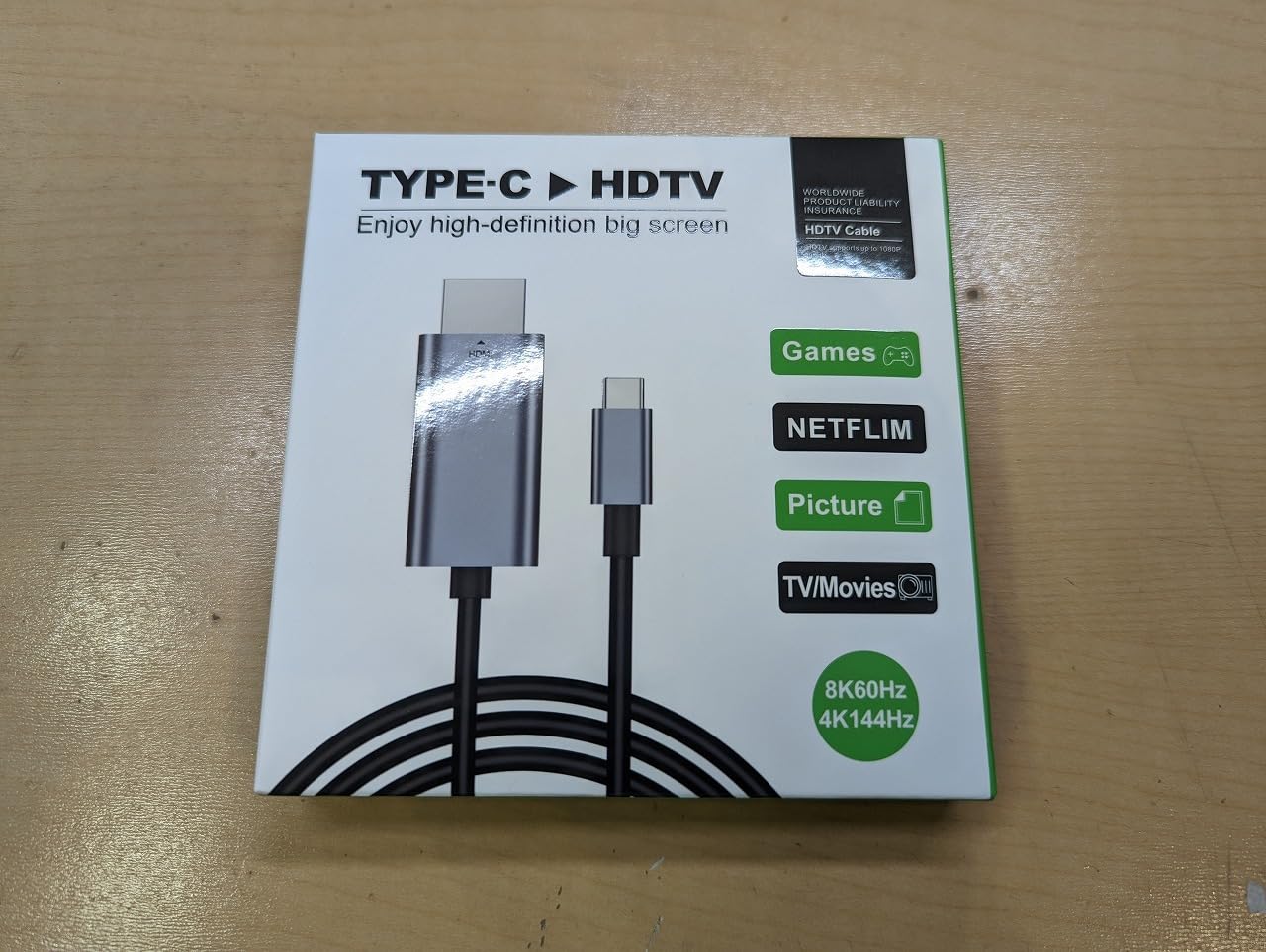 Amazon | HDMI 2.1 Type-C 【2024新版-8K超高速】 タイプc hdmi 変換ケーブル 2m 48Gbps 8K@60Hz 4K@240Hz 144Hz 120Hz ...