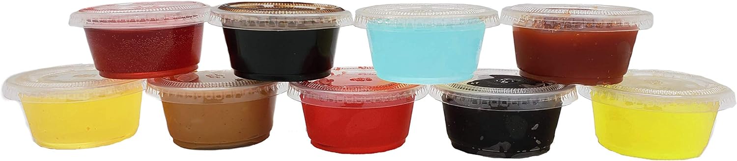 Amazon.com: VIOVIA Tasting Cups W/LID 2 OZ - Disposable Plastic Portion ...
