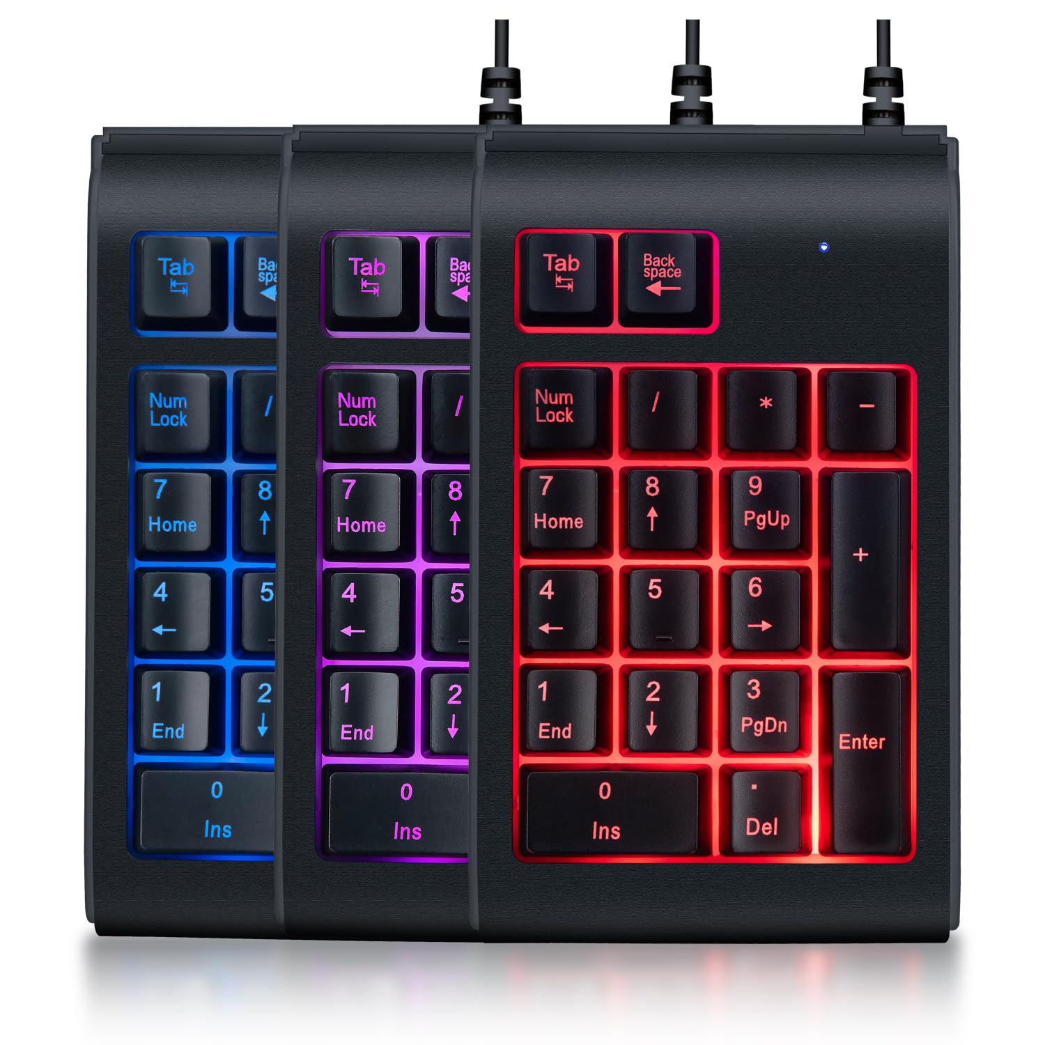 Amazon.com: BGGCHEECA NU-1【1PACK】[19 Key] Backlit Numeric Keypad, USB ...