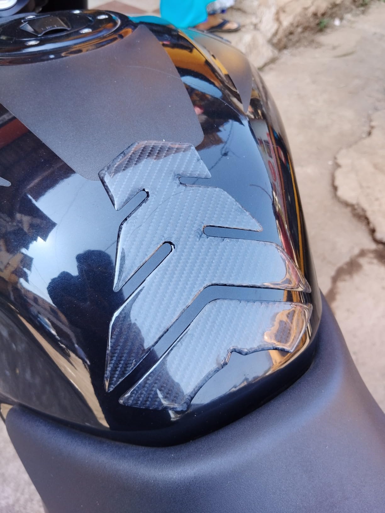 A1GRAPHIX Vinyl 3D Emboss Universal Tank Pad Self-Adhesive Sticker For ...