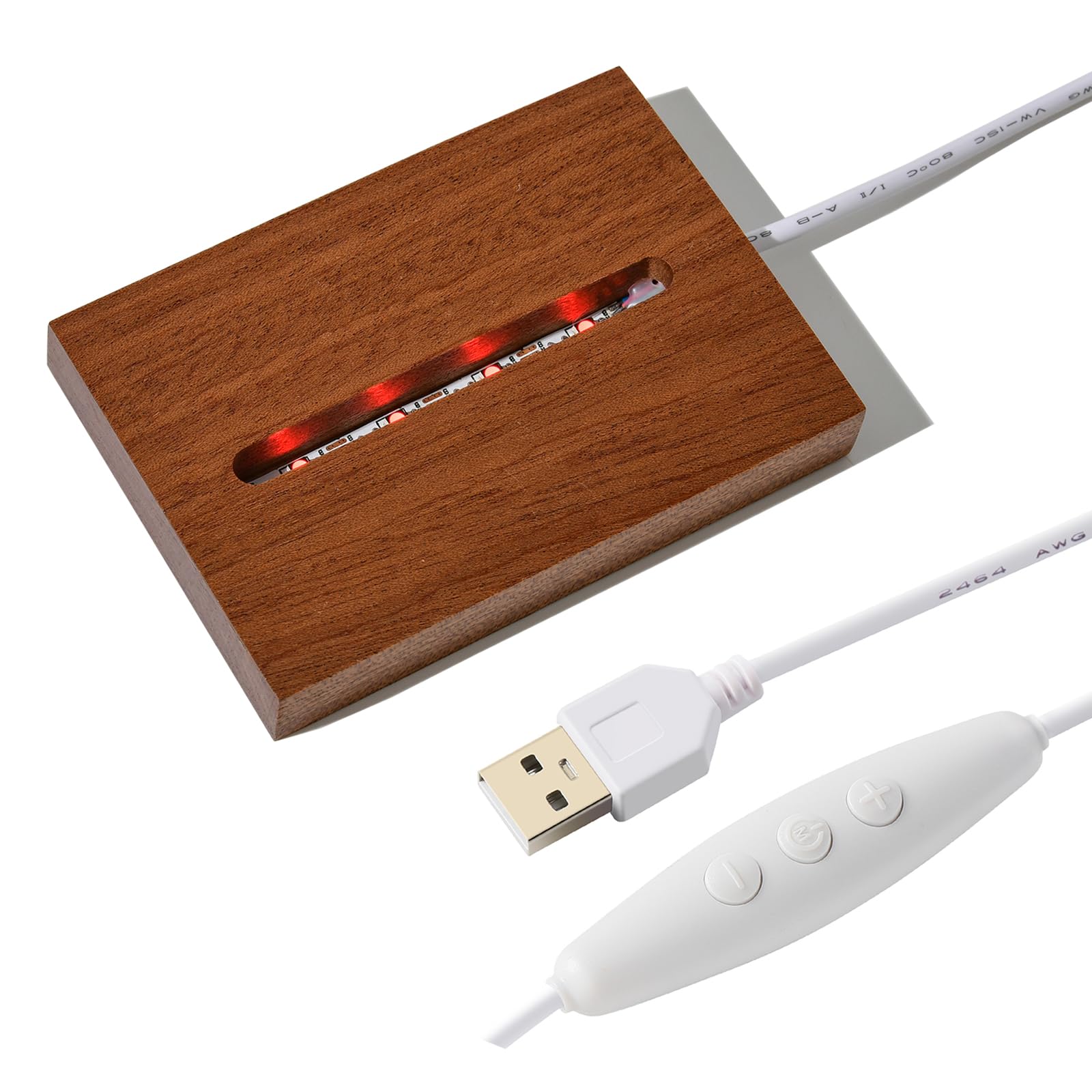 Amazon.com: ZRENJHUS Led Light Base Wood Display Stand for Crystal 3D ...