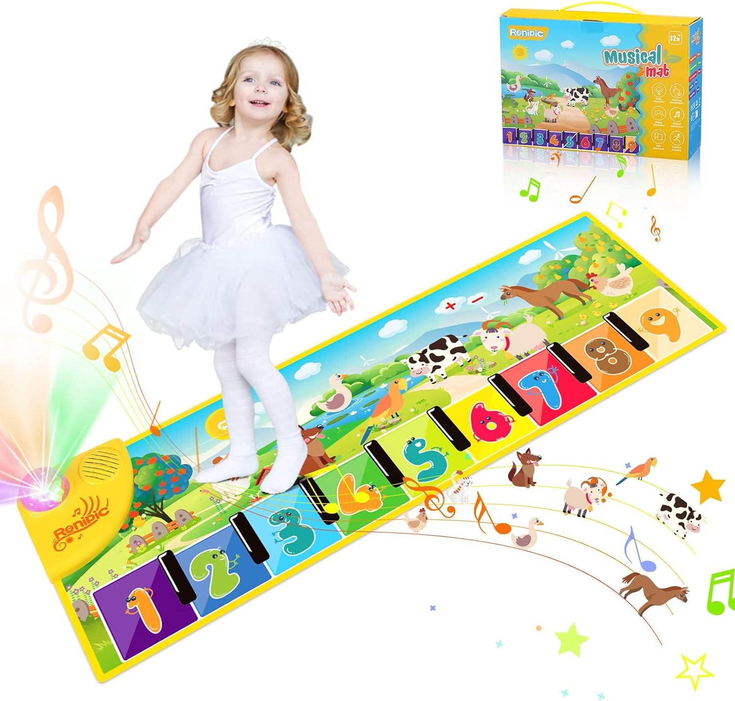 Amazon.com: Musical Piano Mat,Upgraded Floor Dance Toys Child Floor ...