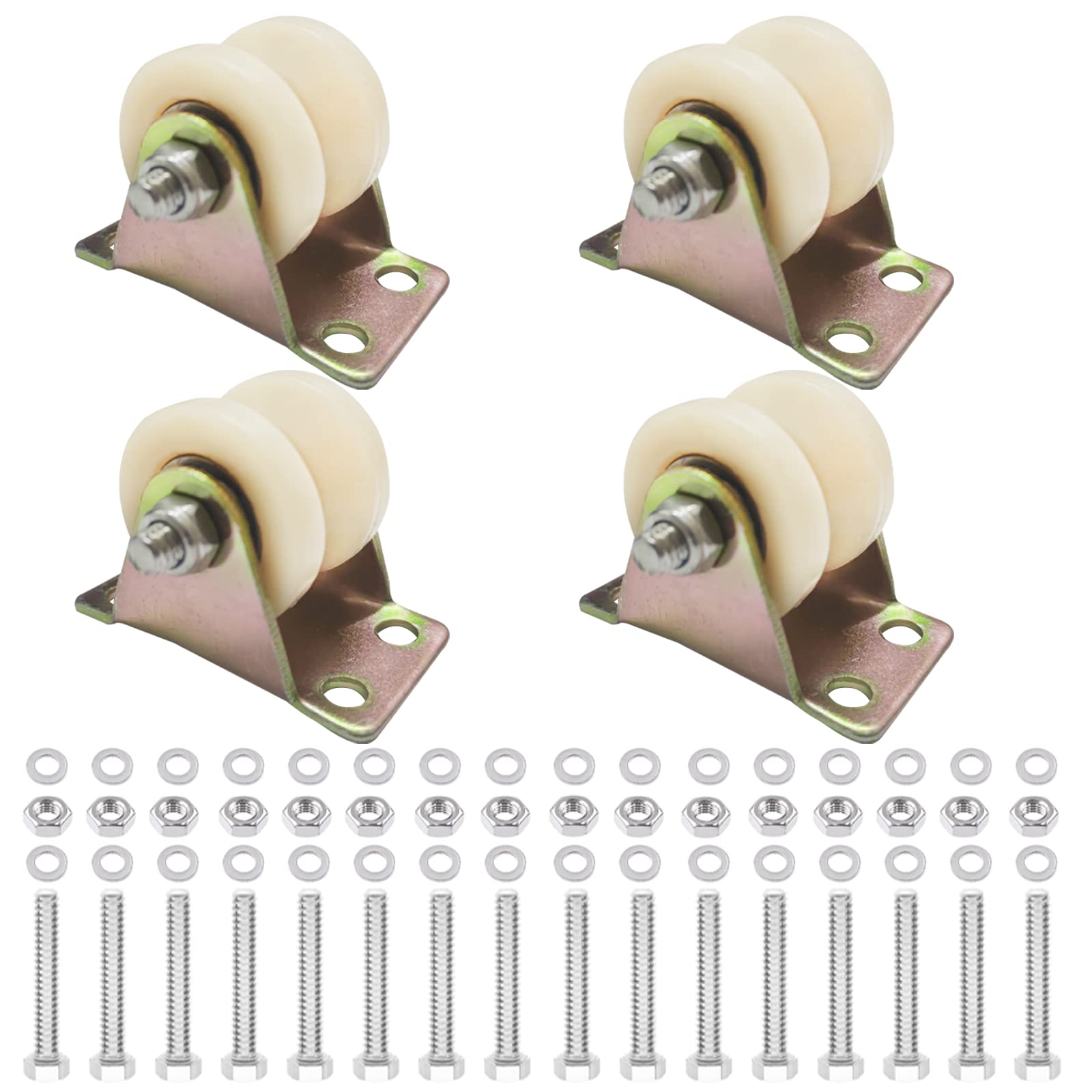 Buy Bumnay 4Pcs 2 Inch Sliding Gate Wheel Nylon V Groove Wheels, Heavy ...