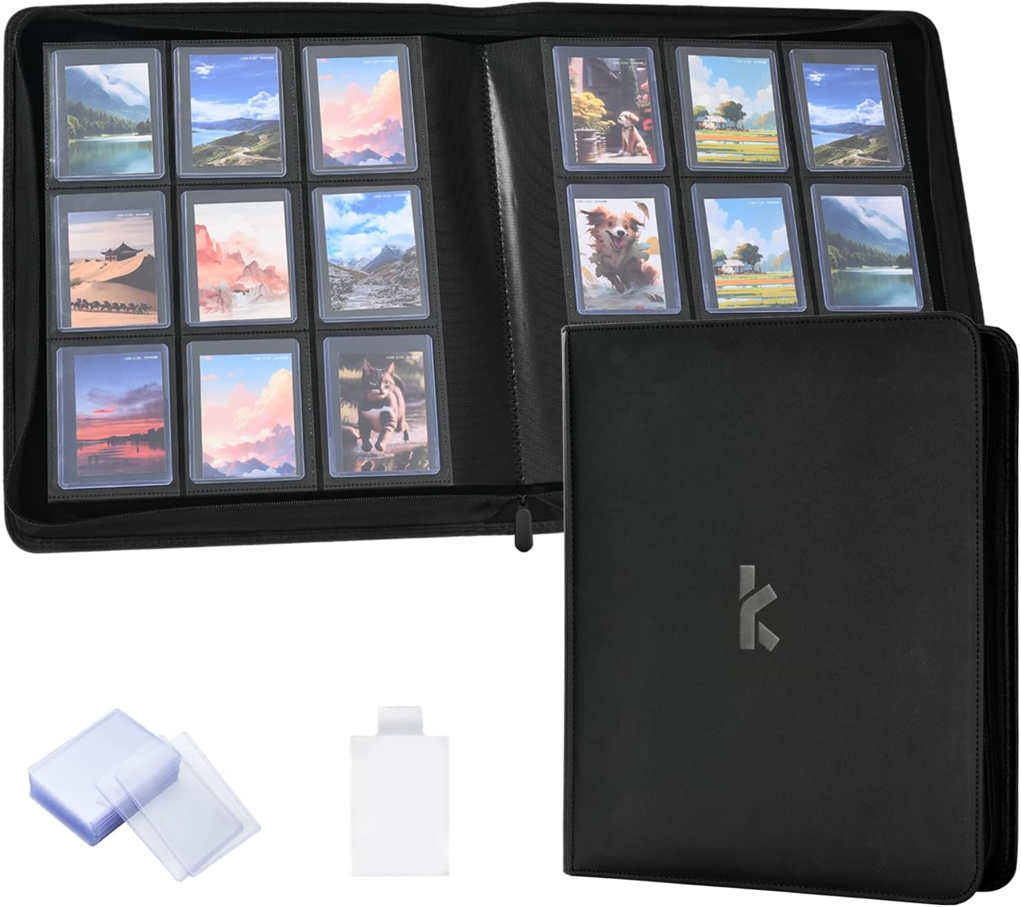 Amazon.com: 9-Pocket 3-Ring Trading Card Binder – Includes 50 Double ...