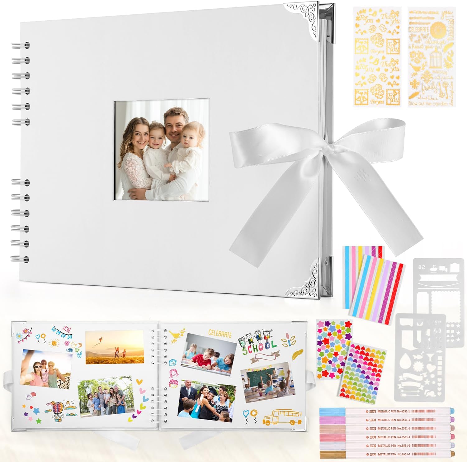DazSpirit Scrapbook Photo Album 29.5 X 21 Cm Couples Scrapbook With 60 ...