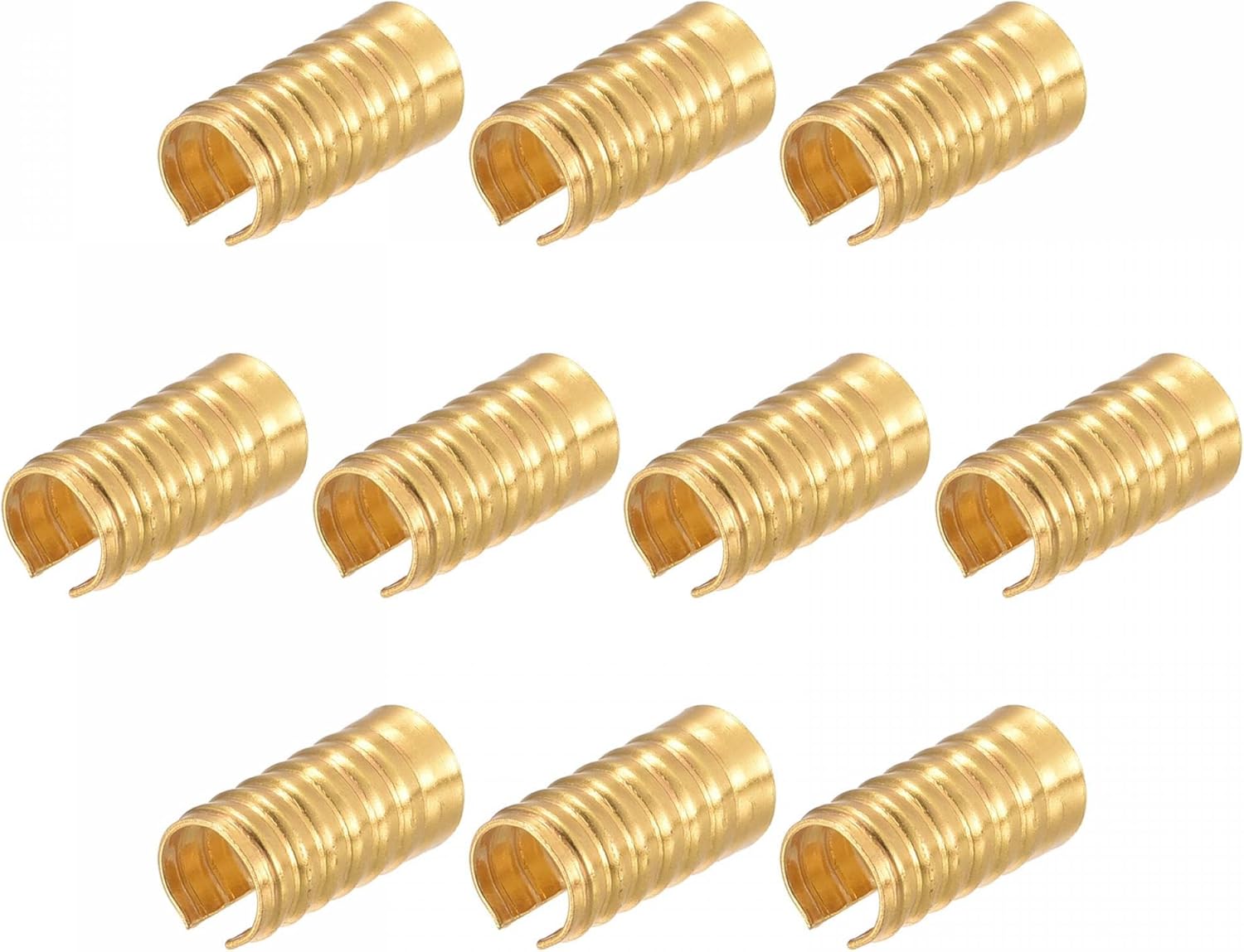 Amazon.com: uxcell 200Pcs Leather Rope Clips, 5.5x11mm Foldable ...