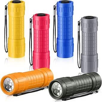 Tujoe 6 Pack Mini Flashlights Bulk for Kids, Small Handheld LED ...
