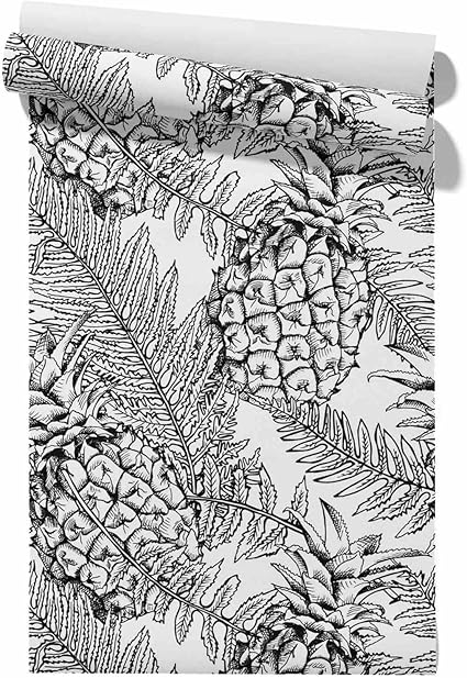 CEVAN Bathroom Wallpaper Extra Thick Covering Sheets Pineapple Modern ...