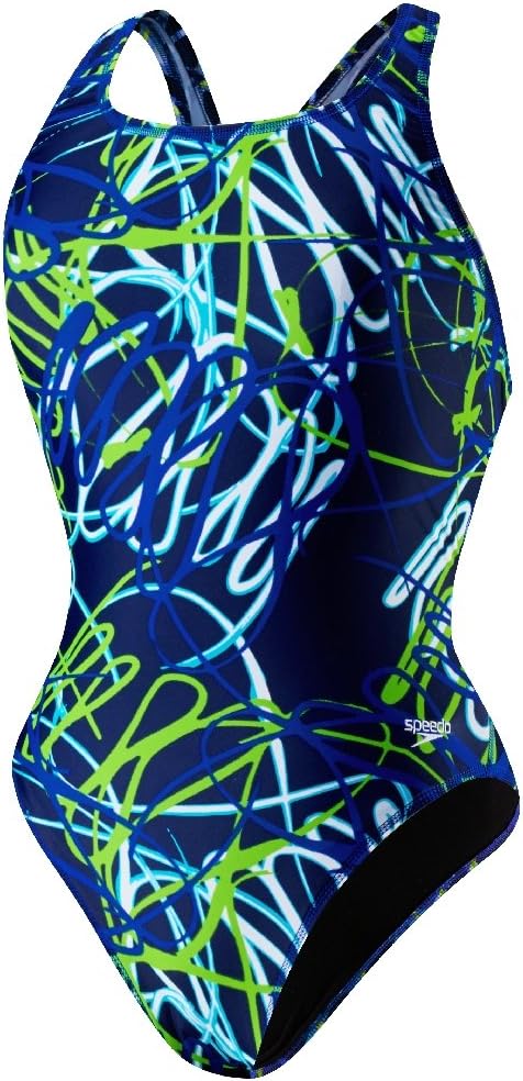 Amazon.com : SPEEDO Spiral Curve Drop Back - Adult,Blue/Green (403),26 ...