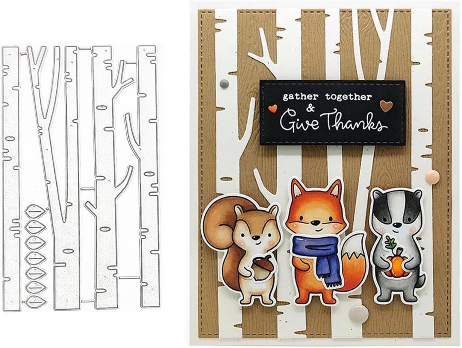 Amazon.com : Metal Tree Leaves Cutting Dies,Stump Leaves Die Cuts ...