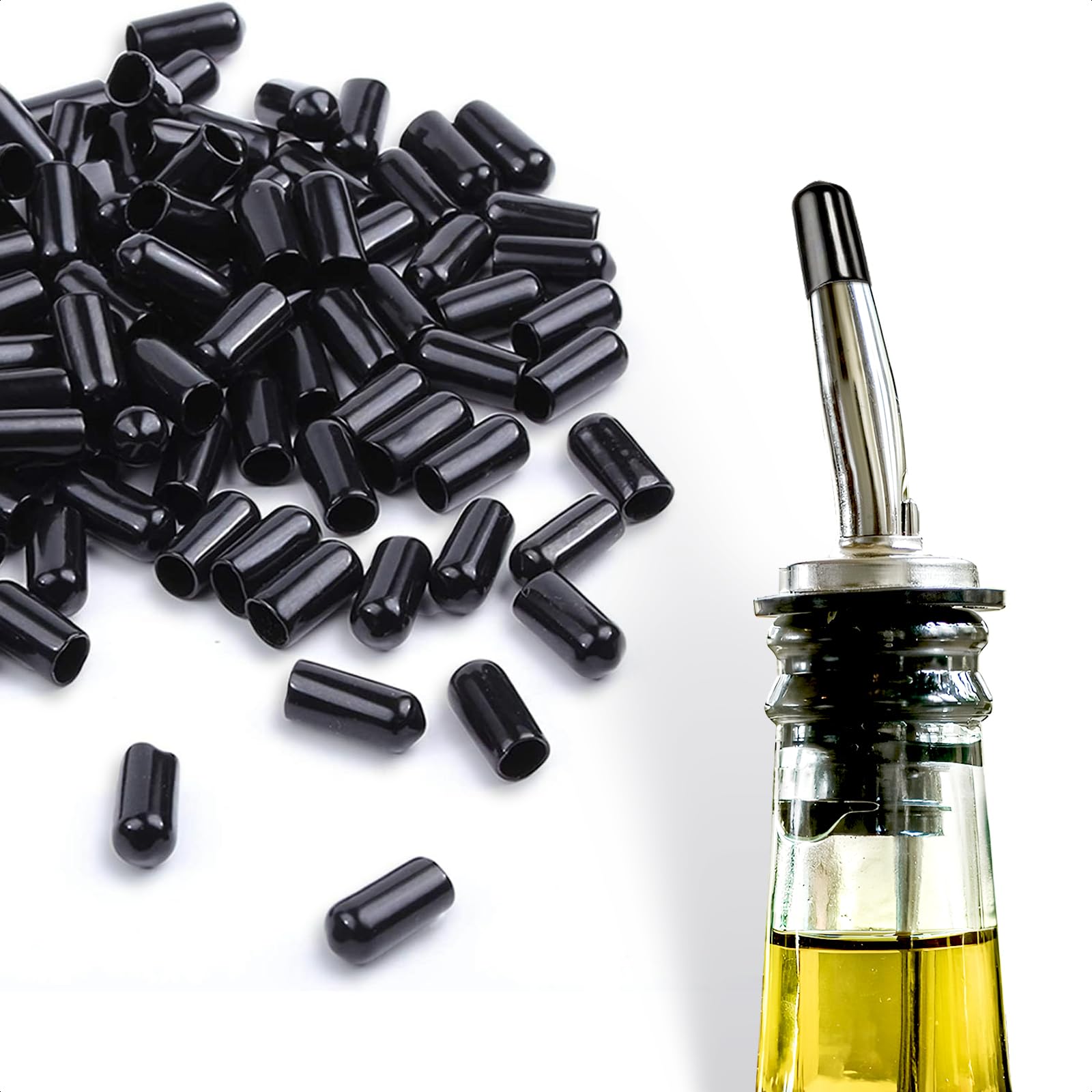 Amazon.com: 100 pack Liquor Pour Spout Covers - Liquor Bottle Covers ...