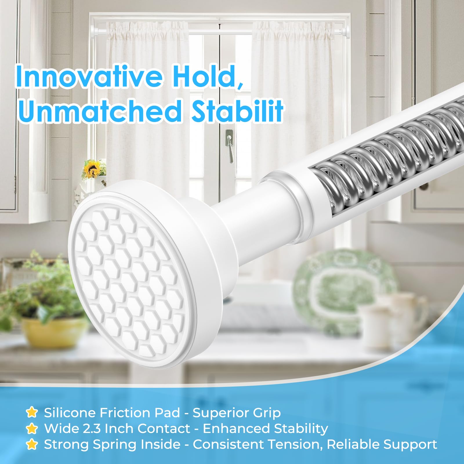 Snapklik.com : Tension Rods For Windows 28 To 48 Inch, 1 Inch Diameter ...