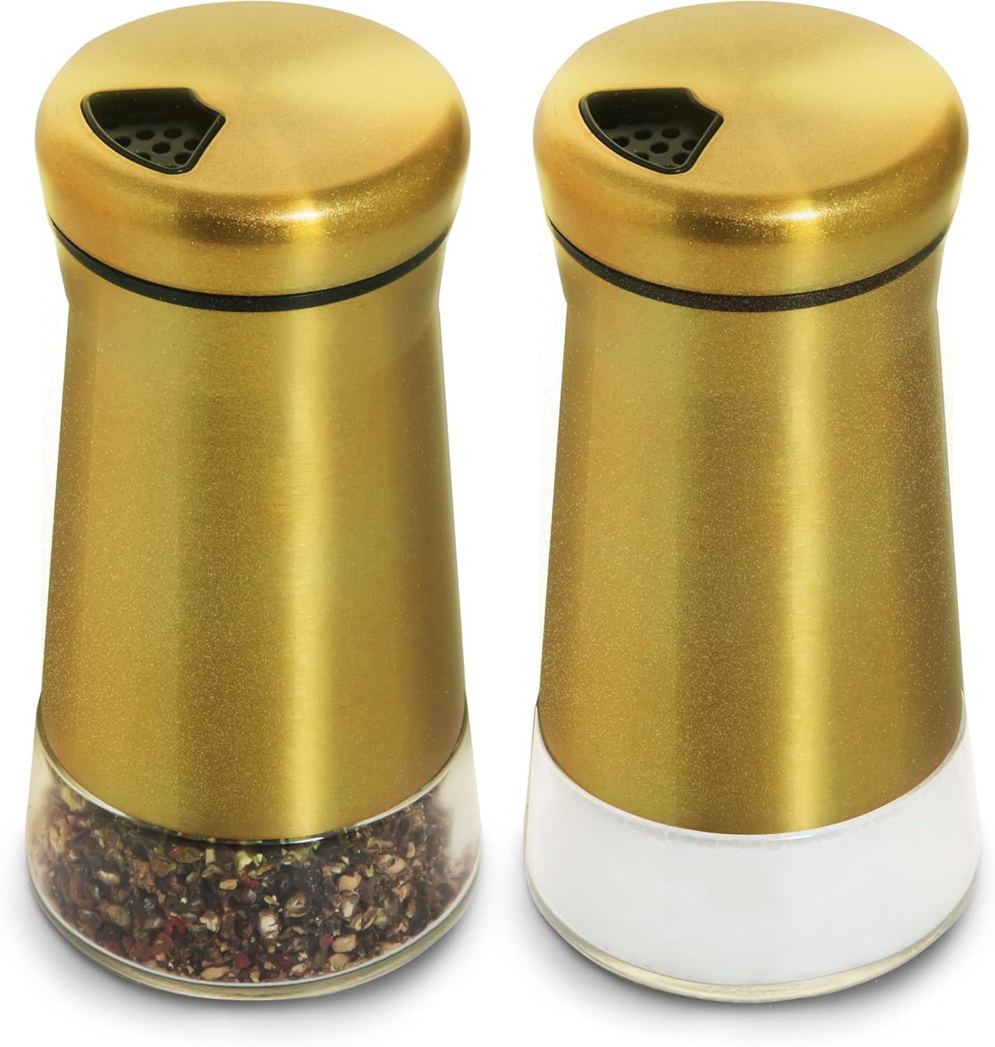Amazon.com: bonris Stainless Steel Salt and Pepper Shakers,Salt Shaker ...