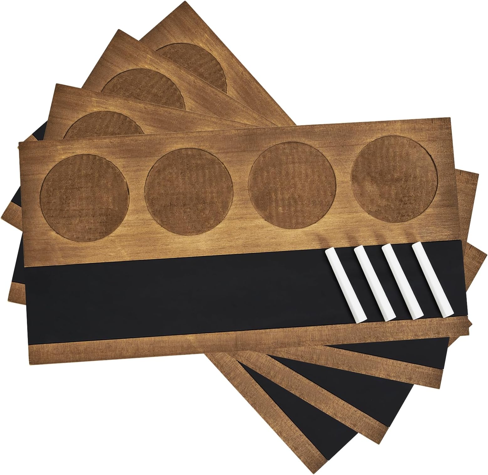 Amazon.com | MyGift Beer Flight Board Sampler Set with 4 Tasting Beer ...