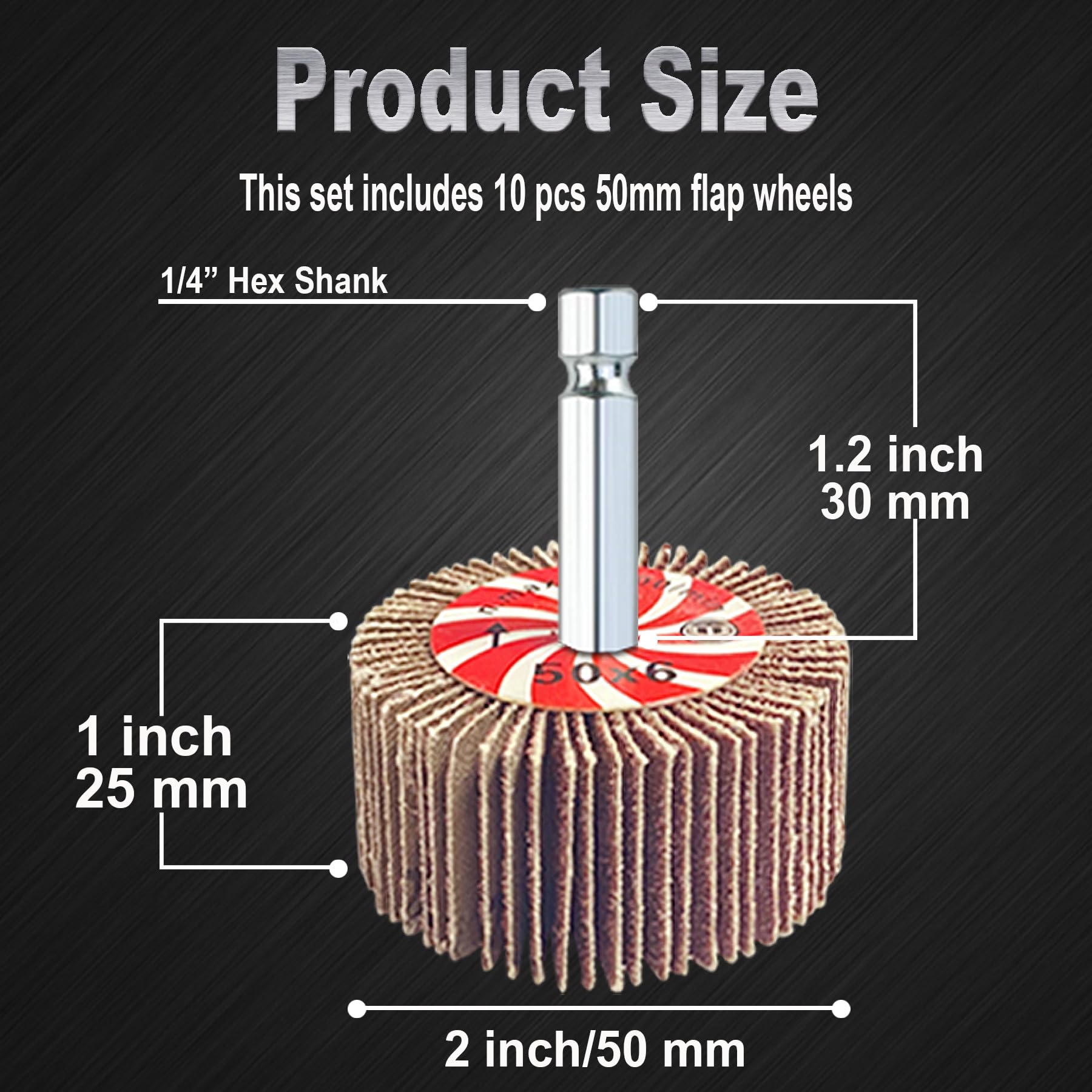 Snapklik.com : AUPREX 10 Pcs Flap Wheel Sander Set