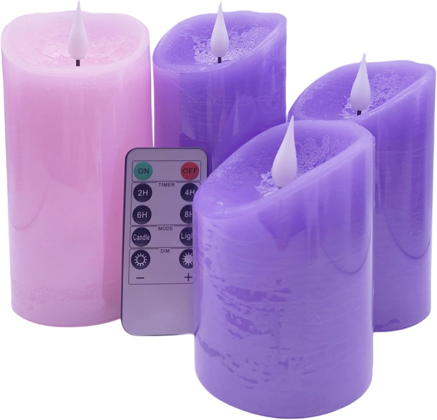 Amazon.com: Adoria Advent Candles Battery Operated Set 4-Real Wax ...