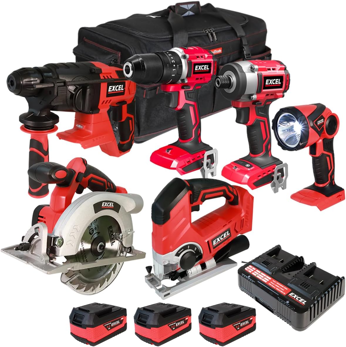 Milwaukee M18 FPP7A3 Fuel 18v Cordless Brushless 7 Piece Power Tool Kit ...