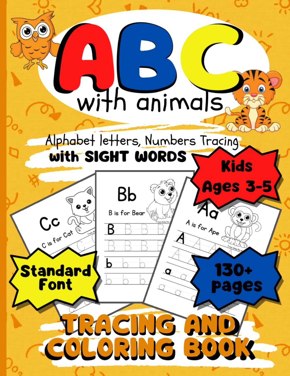 ABC with Animals, Alphabet Letters, Numbers Tracing with Sight Words ...