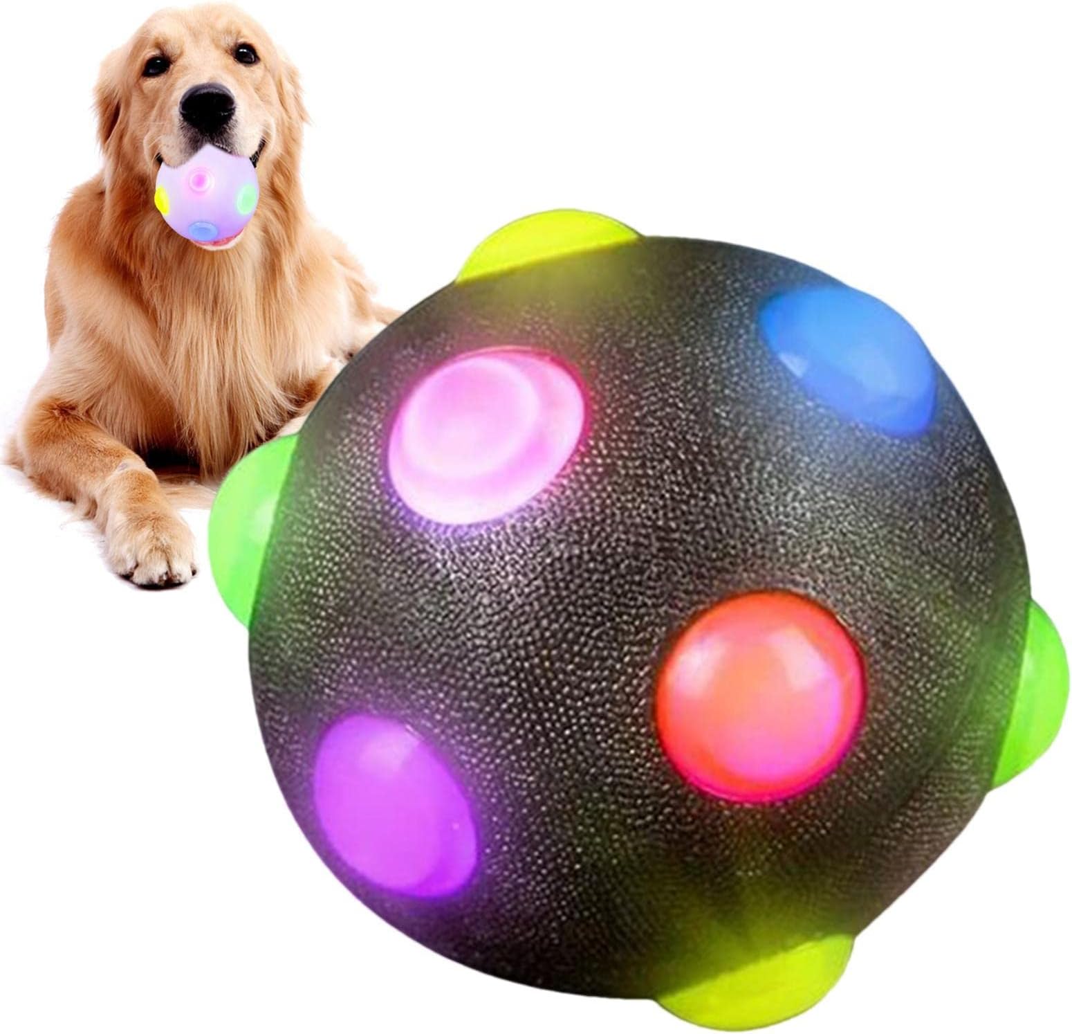 Nerf Dog 3530 Small 2-color LED Bash Ball, Pet Squeak Toy,red/green ...