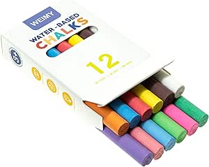 Amazon.com : WEIMY 12-Count Colored Dustless Chalks Non-Toxic, Truly ...