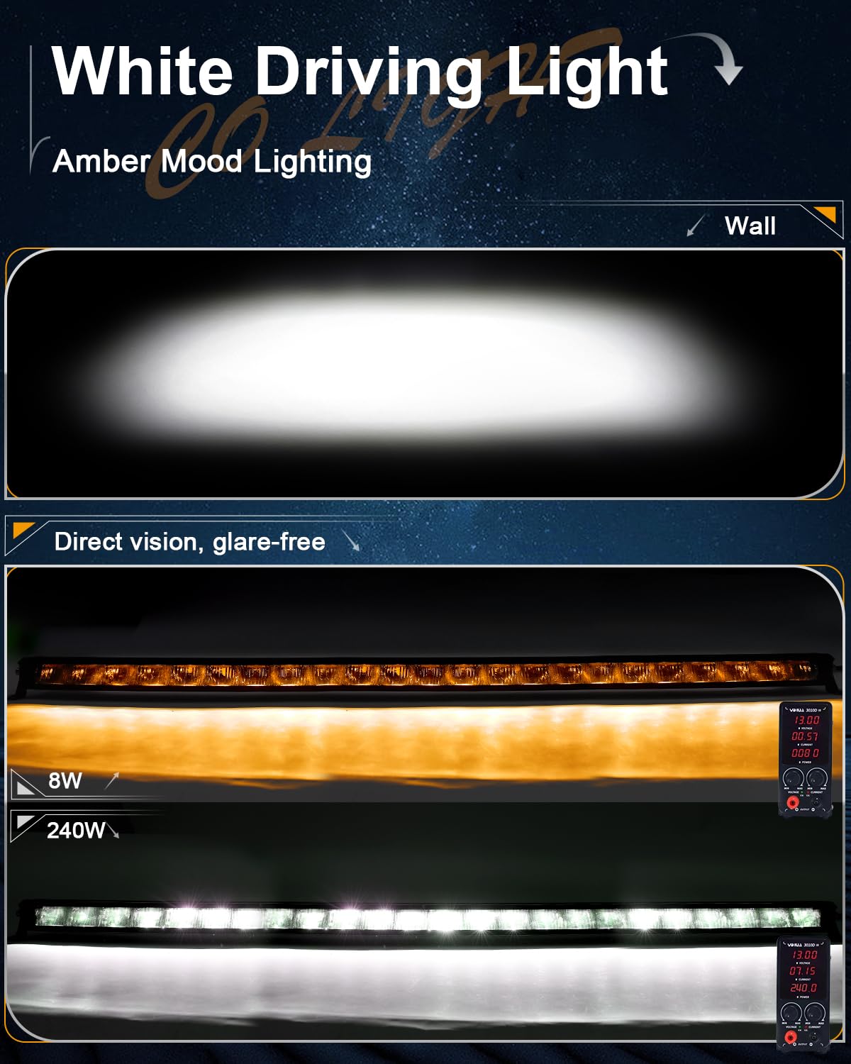 CO LIGHT 50 Inch Curved Single Row LED Light Bar - 240W 70000 Lumens ...