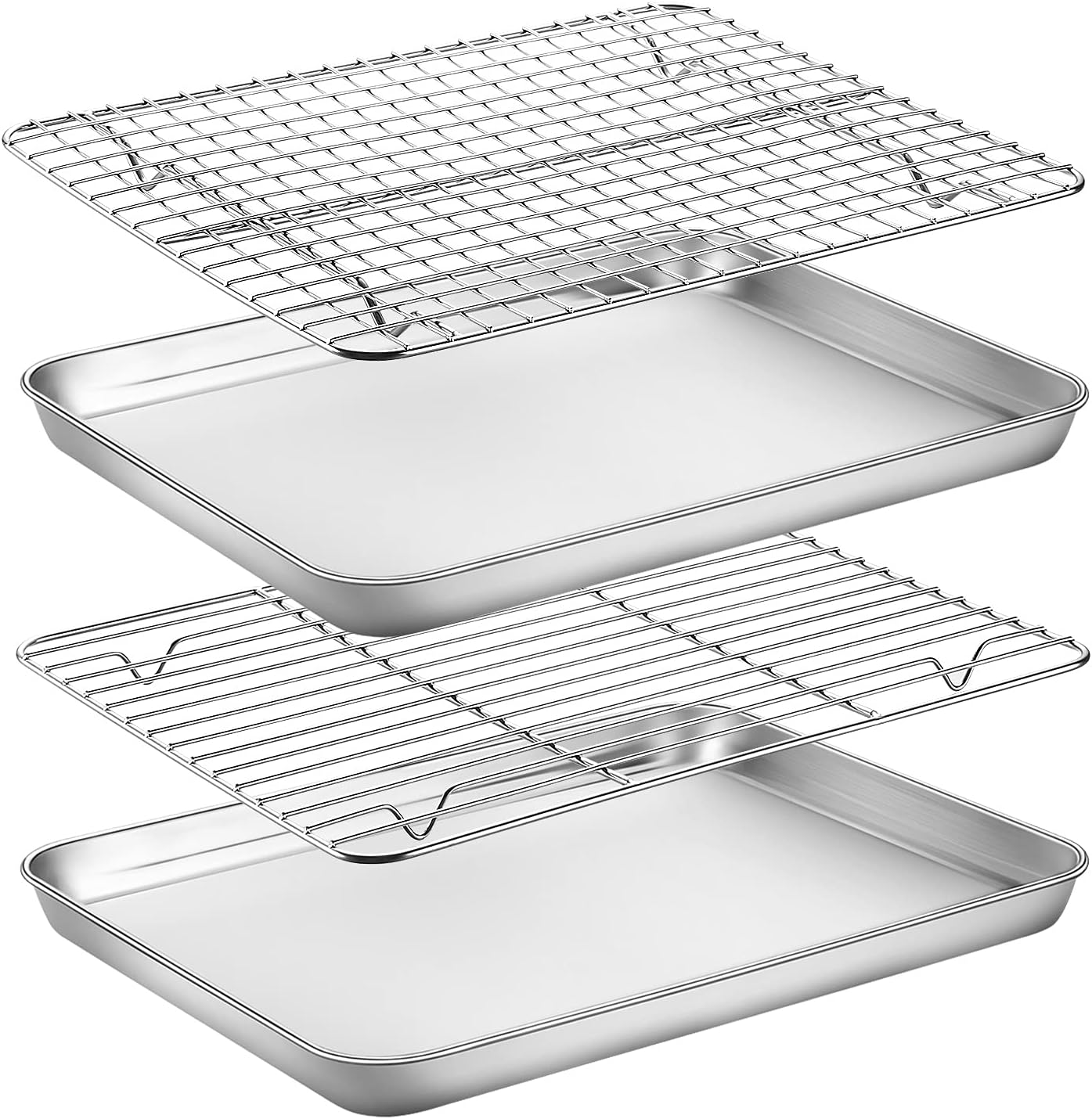 Amazon.com: Baking Sheet with Rack Set, Yododo Set of 4 (2 Sheets + 2 ...