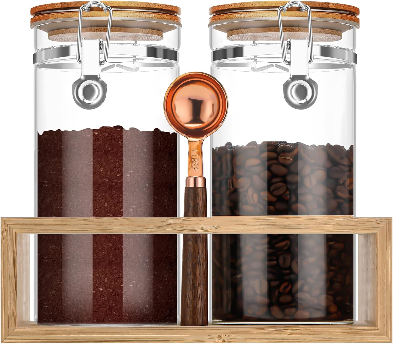 Amazon.com: DYDQXCH Coffee Containers for Ground Coffee,2×45oz Coffee ...