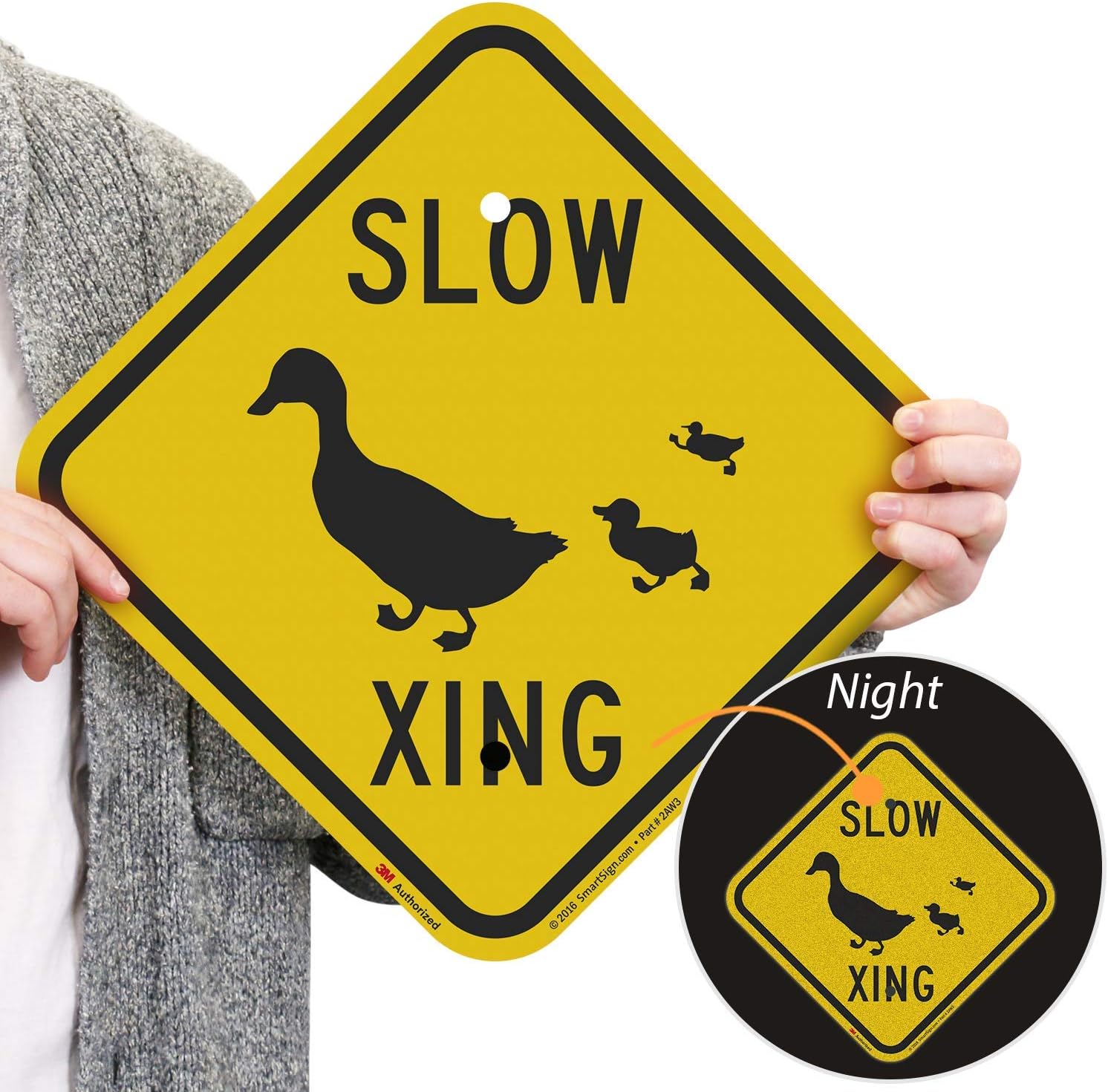 Amazon.com: GLOBLELAND Duck ing Sign, 10x10 inches 40 Mil Aluminum ...