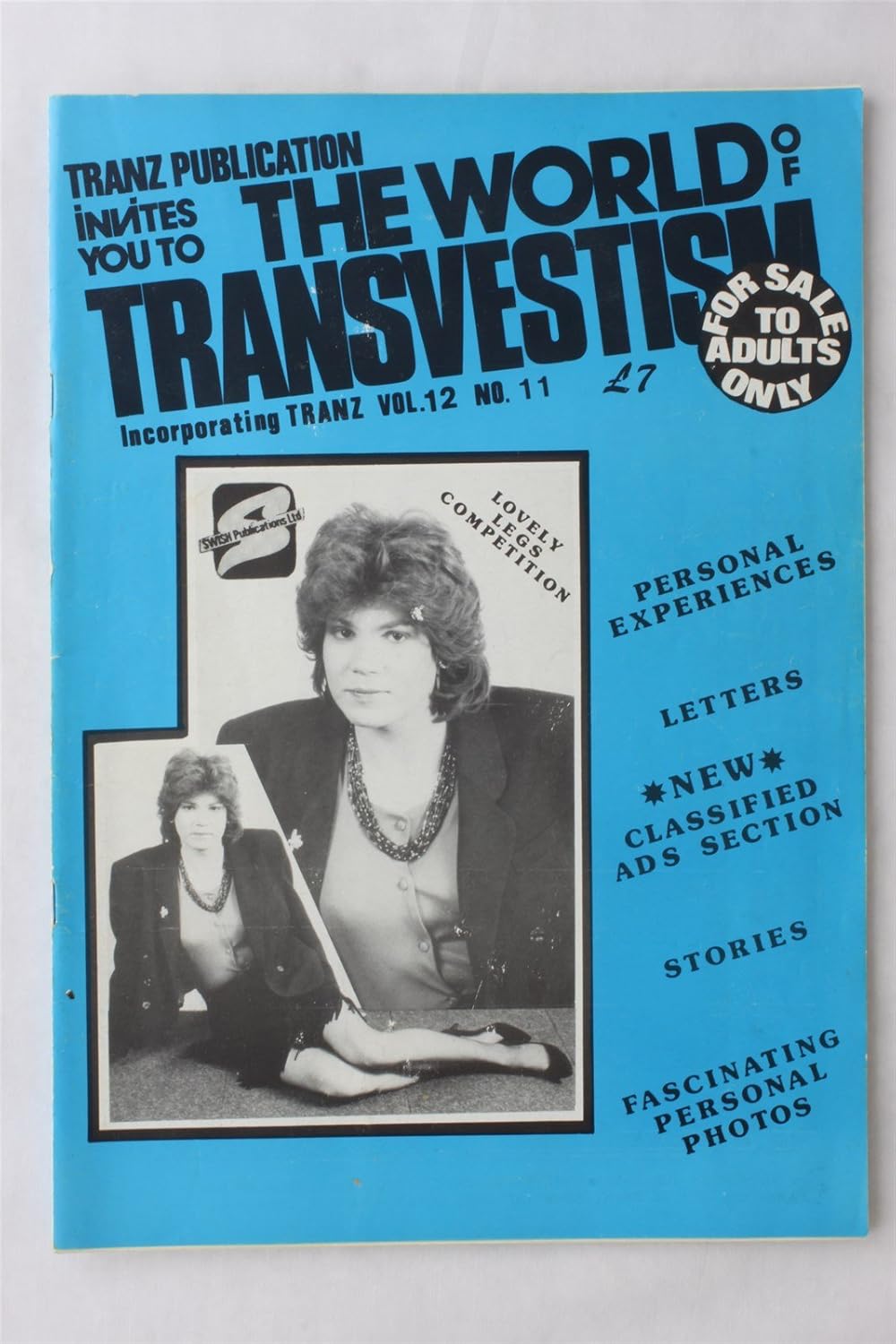 The World Of Transvestism Magazine Vol 12 #11 Vintage TV TS TG Tranz ...