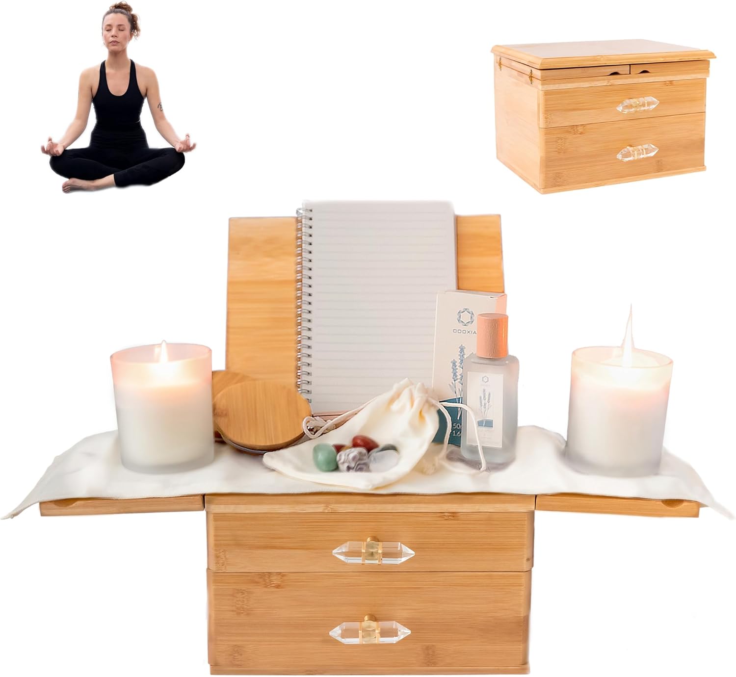 Amazon.com: Altar Kit | Full Set with Healing Crystals, Candles, Cloth ...