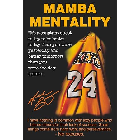 Amazon.com: Kobe Bryant Poster Quote Black History Month Posters Los ...