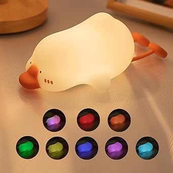 Myratts Goose Night Light, Cute LED Lamp, Silicone Dimmable Nursery ...