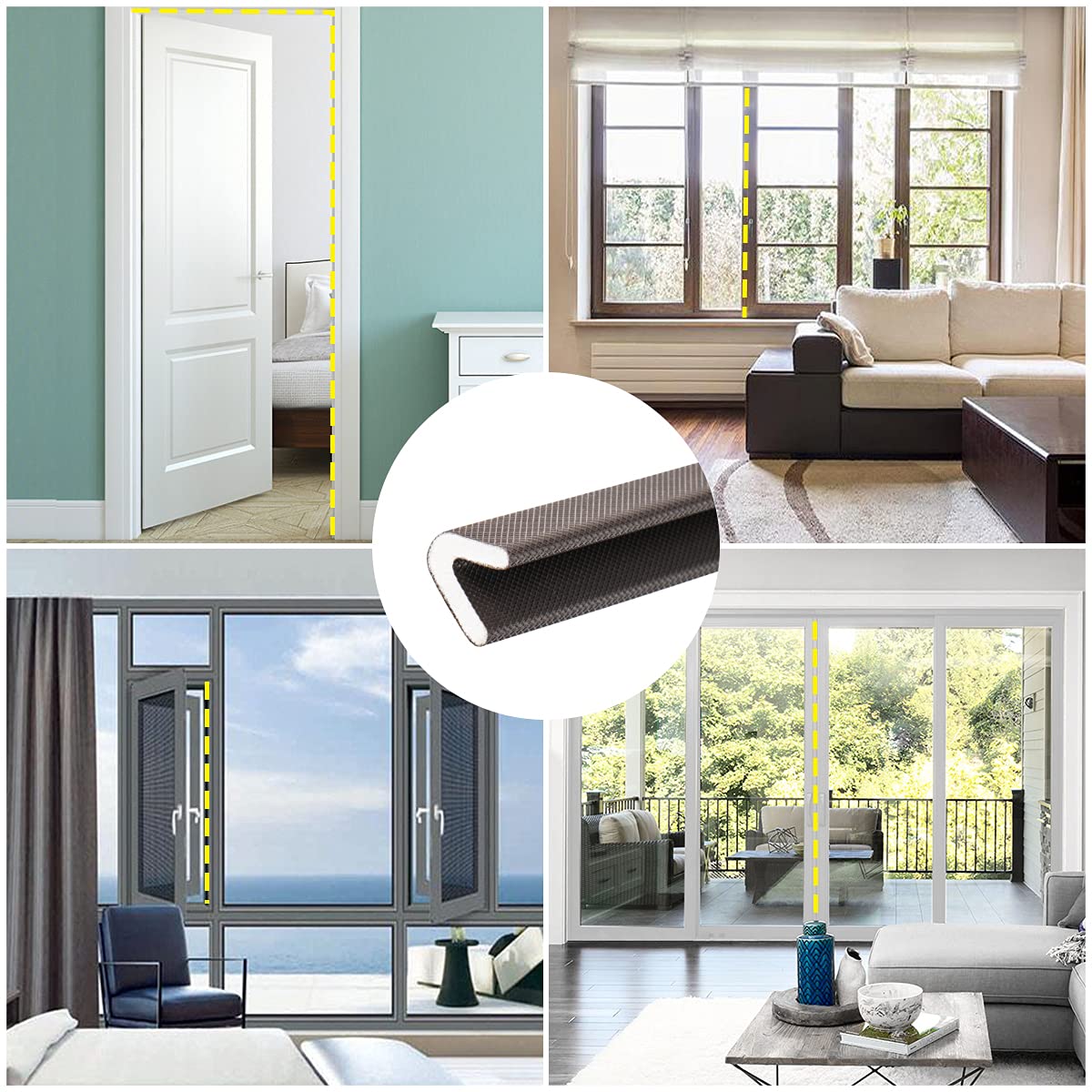Snapklik.com : Weather Stripping Seal Strip For Doors/Windows, 1/2 Inch ...