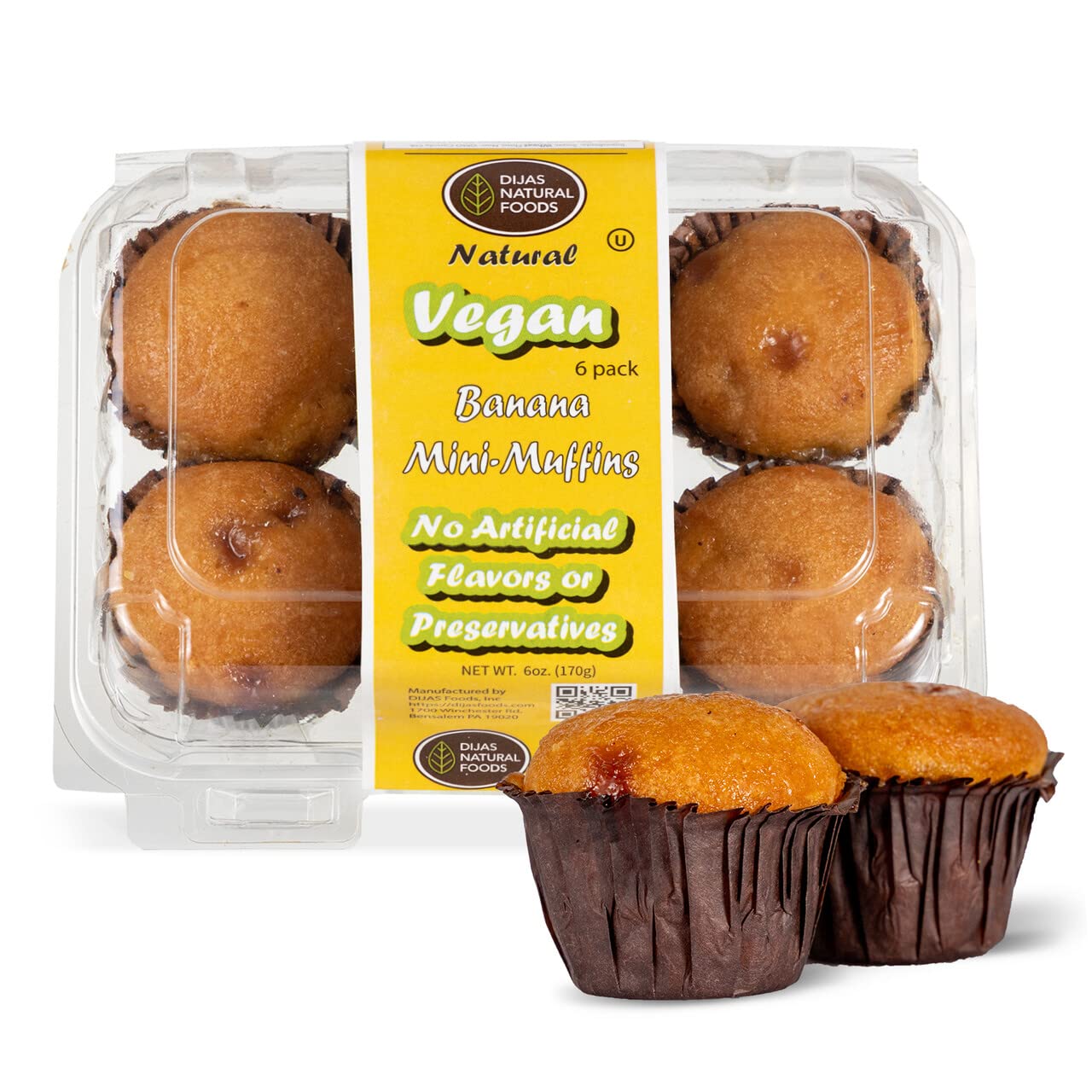 Amazon.com: DIJAS Natural Foods Plant-Based 36-Vegan Mini Muffins ONLY ...