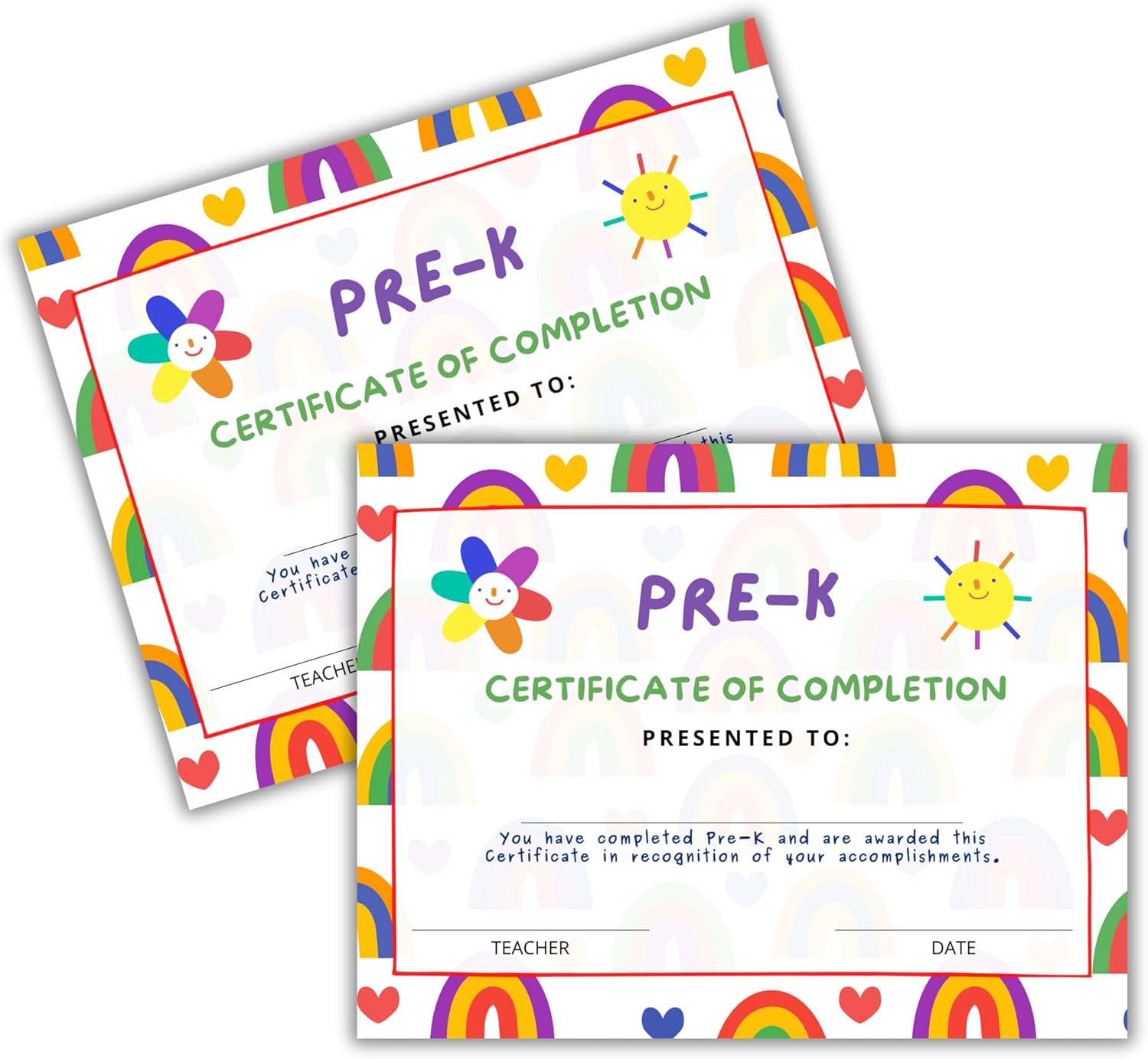 Amazon.com : Pre-K Diploma Graduation Certificate | 50 pk 8.5 x 11 ...