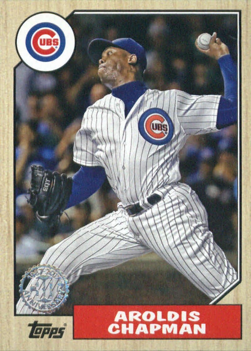 Amazon.com: 2017 Topps 87 Topps #87-88 Aroldis Chapman Chicago Cubs ...