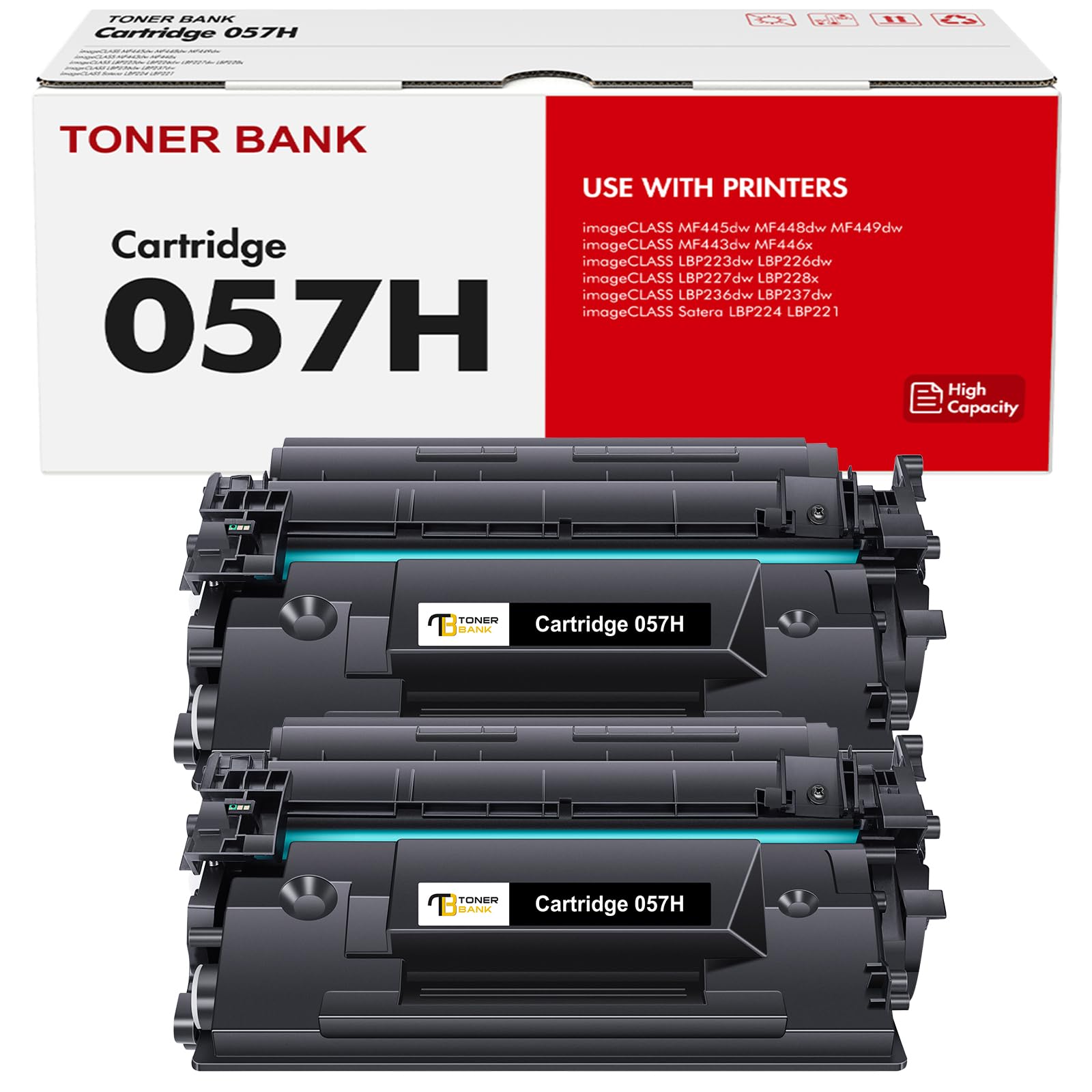 Amazon.com: 057H Black High Yield Toner Cartridge 2-Pack Compatible ...
