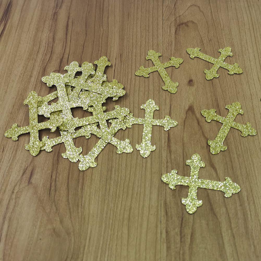 Amazon.com: 100 Counts Christening Cross Table Confetti for Baby Shower ...